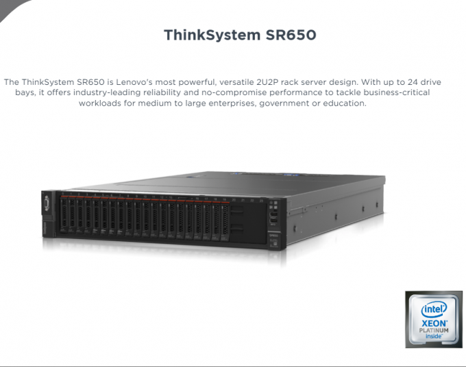 Lenovo ThinkSystem SR650 7x06cto1ww Rack Server Customized